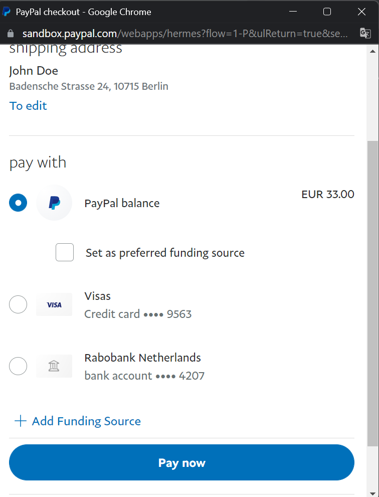 Laravel Paypal Integration Smart Button With Server Side Integration